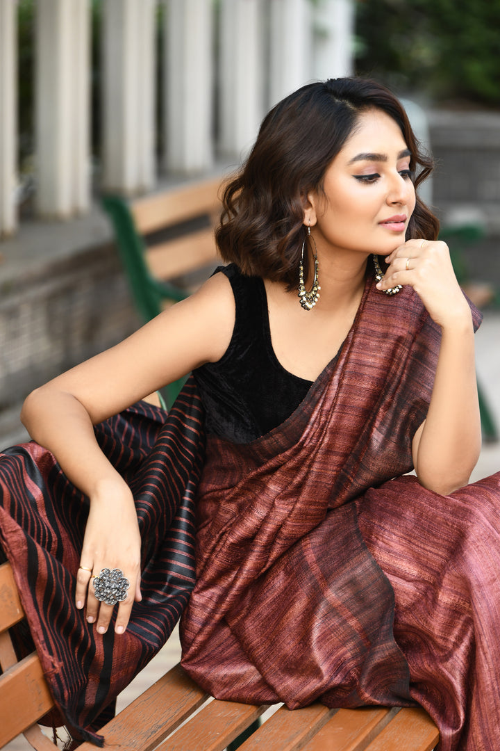 Ghicha Tussar Silk Saree - Pure Tussar Silk Sarees Online in India | UK ...